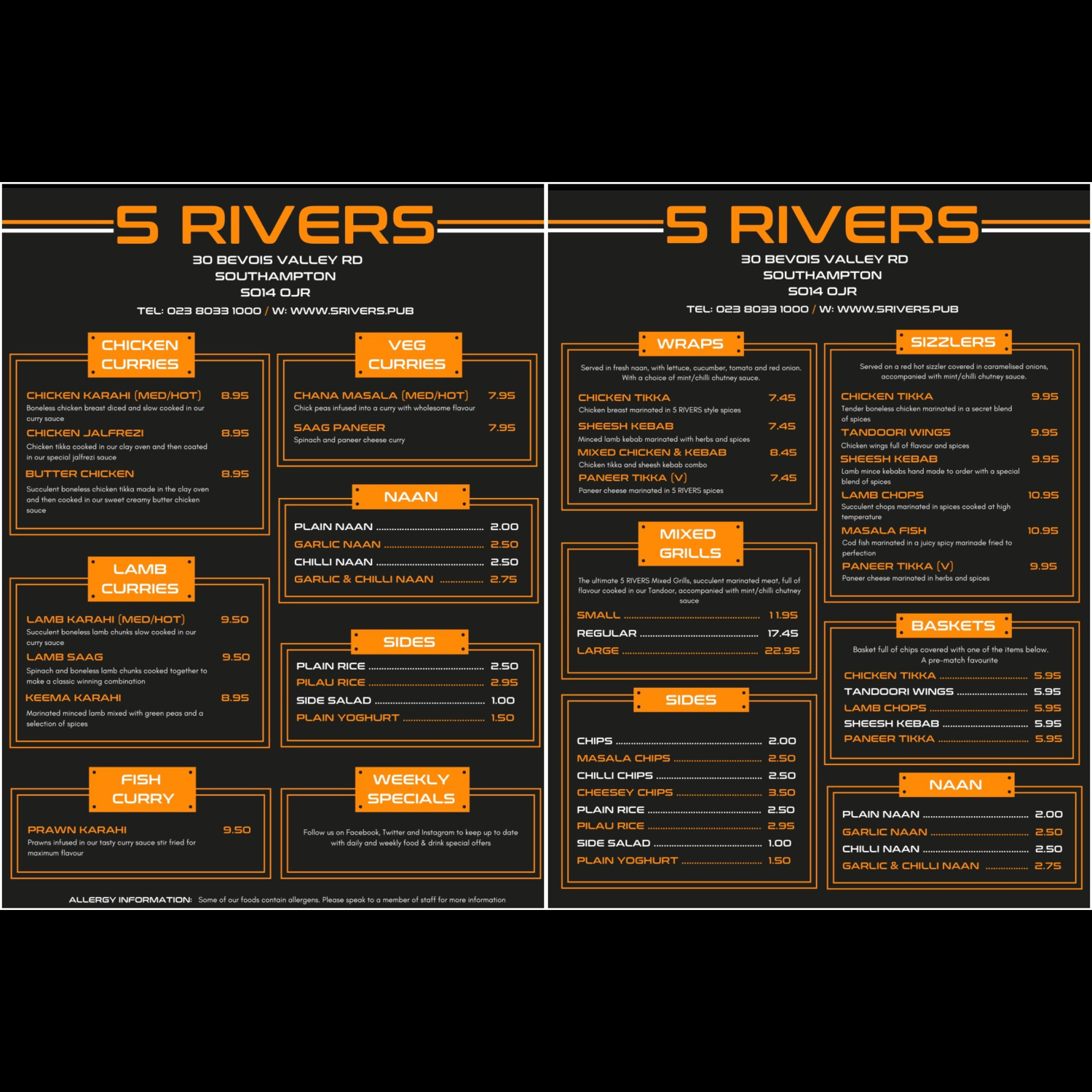 5 Rivers Sports Bar & Grill in Southampton : Reviews & Booking | FANZO